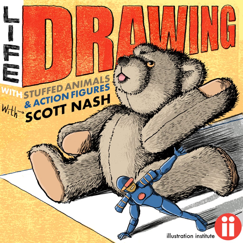 Life Drawing with Stuffed Animals and Action Figures - Waterville Creates