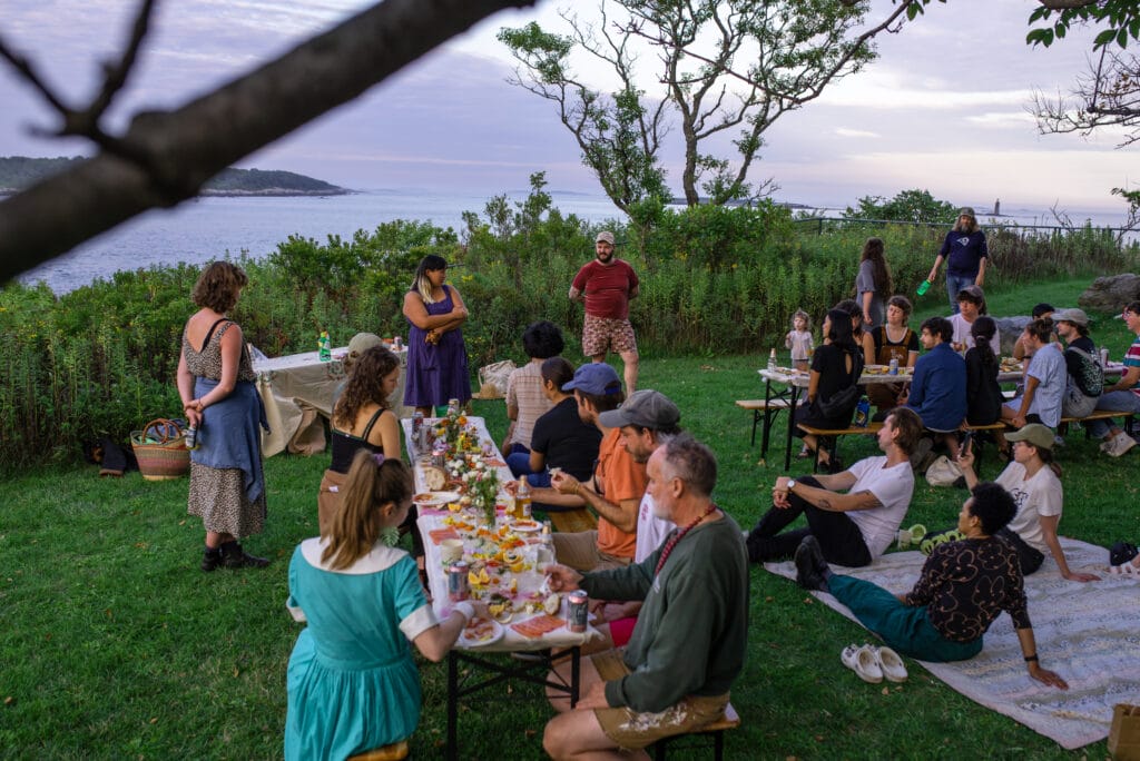 Community Potluck in Castonguay Square - Waterville Creates