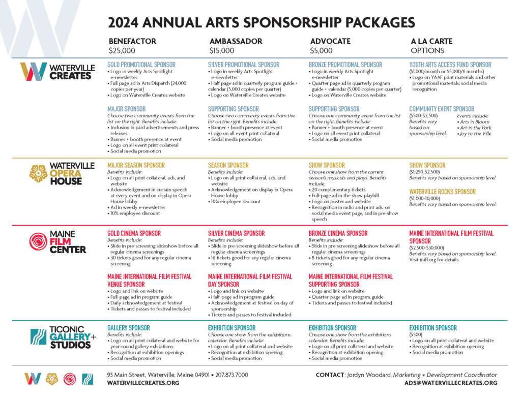 Sponsorship - Waterville Creates