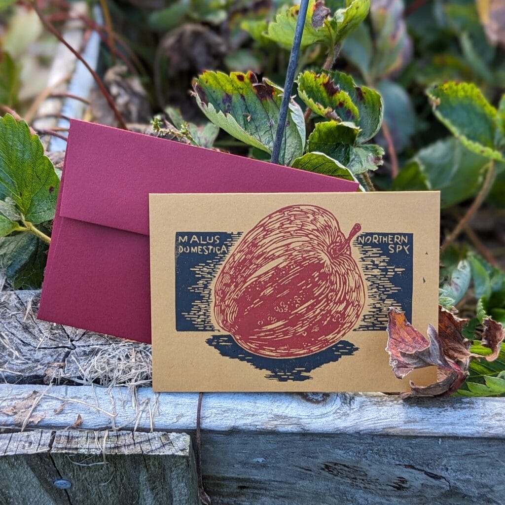 Block Print Holiday Cards - Waterville Creates